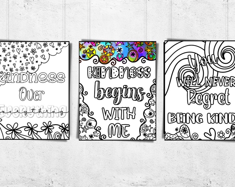 Printable Kindness Coloring Pages/ Teaching Kindness/ Digital/instant ...