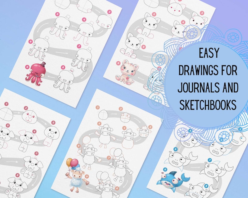 How to Draw / How to Draw Cute and Easy Animals / Learn to Draw Animals ...