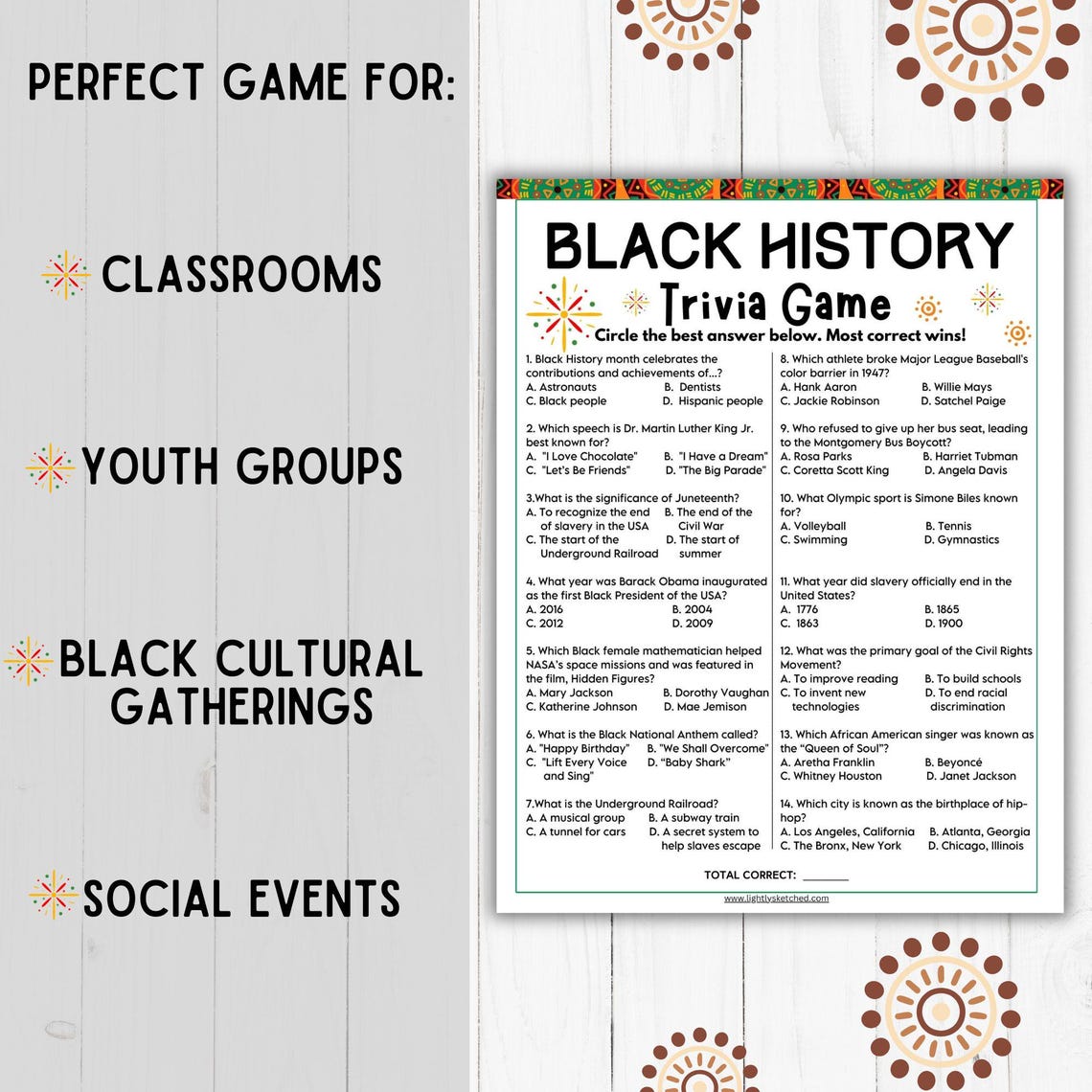 Black History Month Trivia, Printable Black History Month Games, Black ...