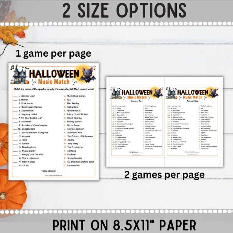 Halloween Song Match, Halloween Party Games, Halloween Trivia Game ...