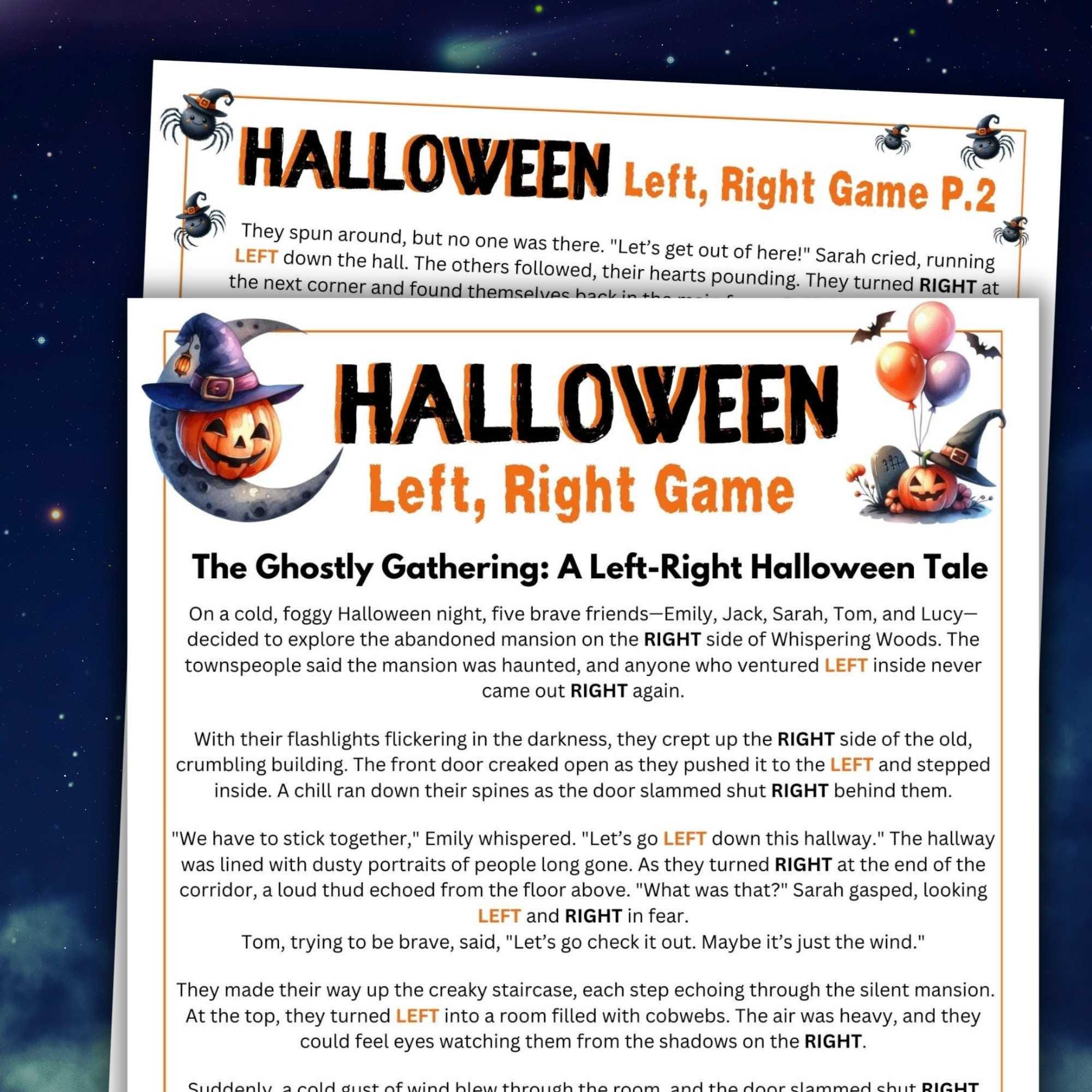 Left Right Halloween Game | Left Right Game | Pass the Prize Halloween ...