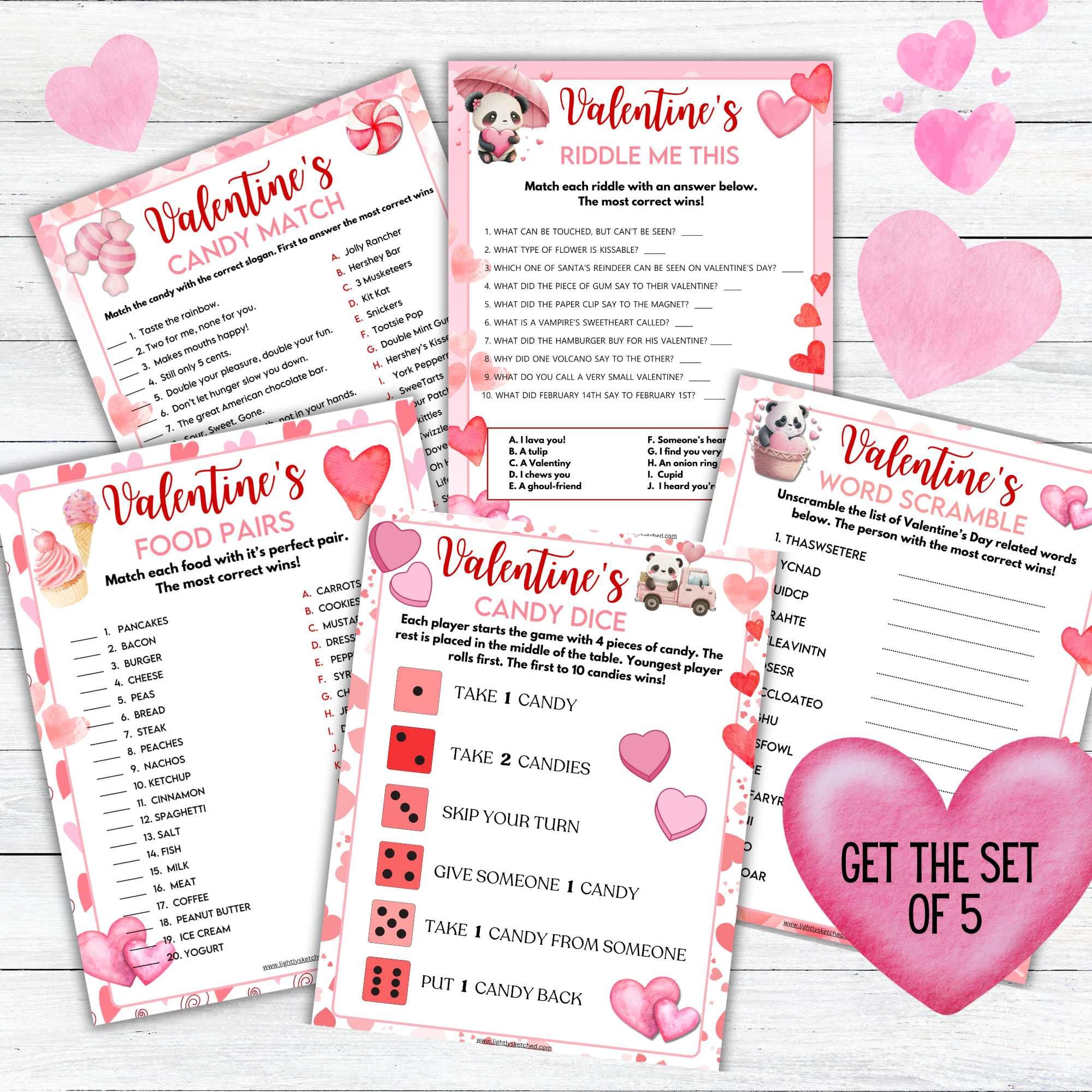 Valentines Day Word Scramble Game, Valentine Printable Game, Fun ...