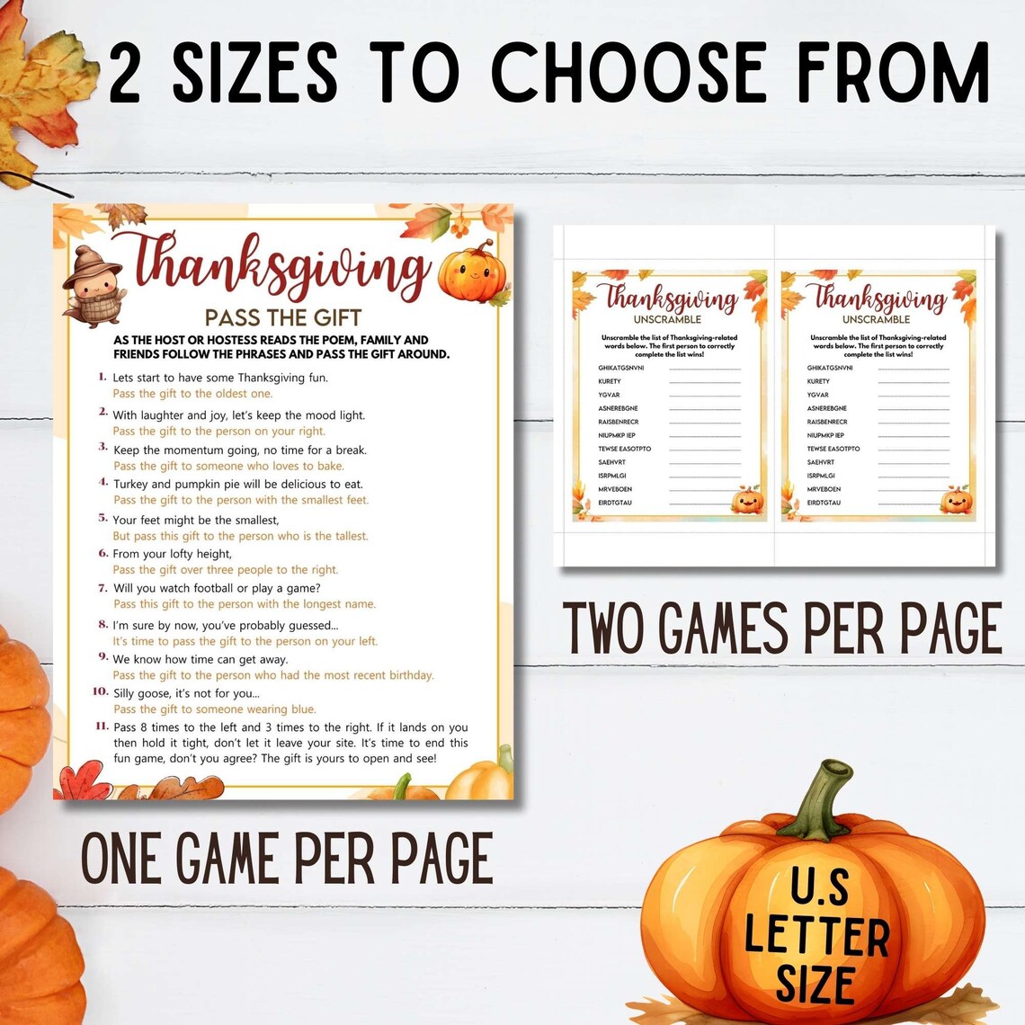 Thanksgiving Games Bundle, Thanksgiving Game Printable, Thanksgiving ...