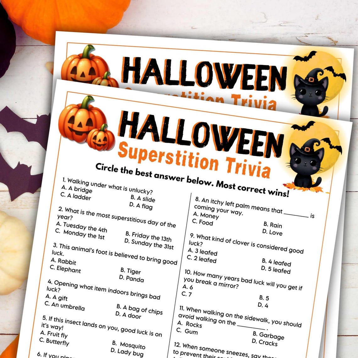 Halloween Superstition Trivia | Halloween Games | Halloween Party Games ...