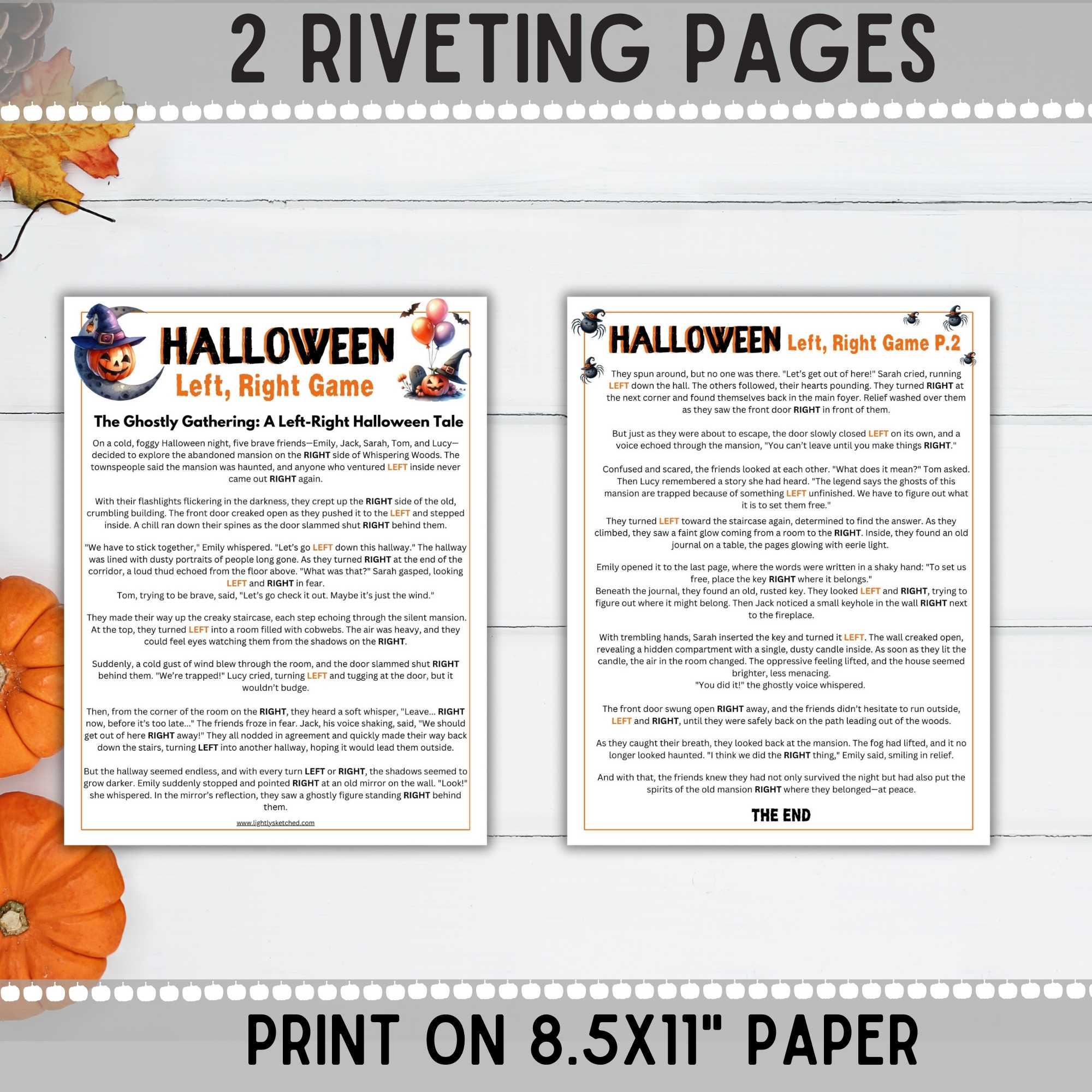 Left Right Halloween Game | Left Right Game | Pass the Prize Halloween ...