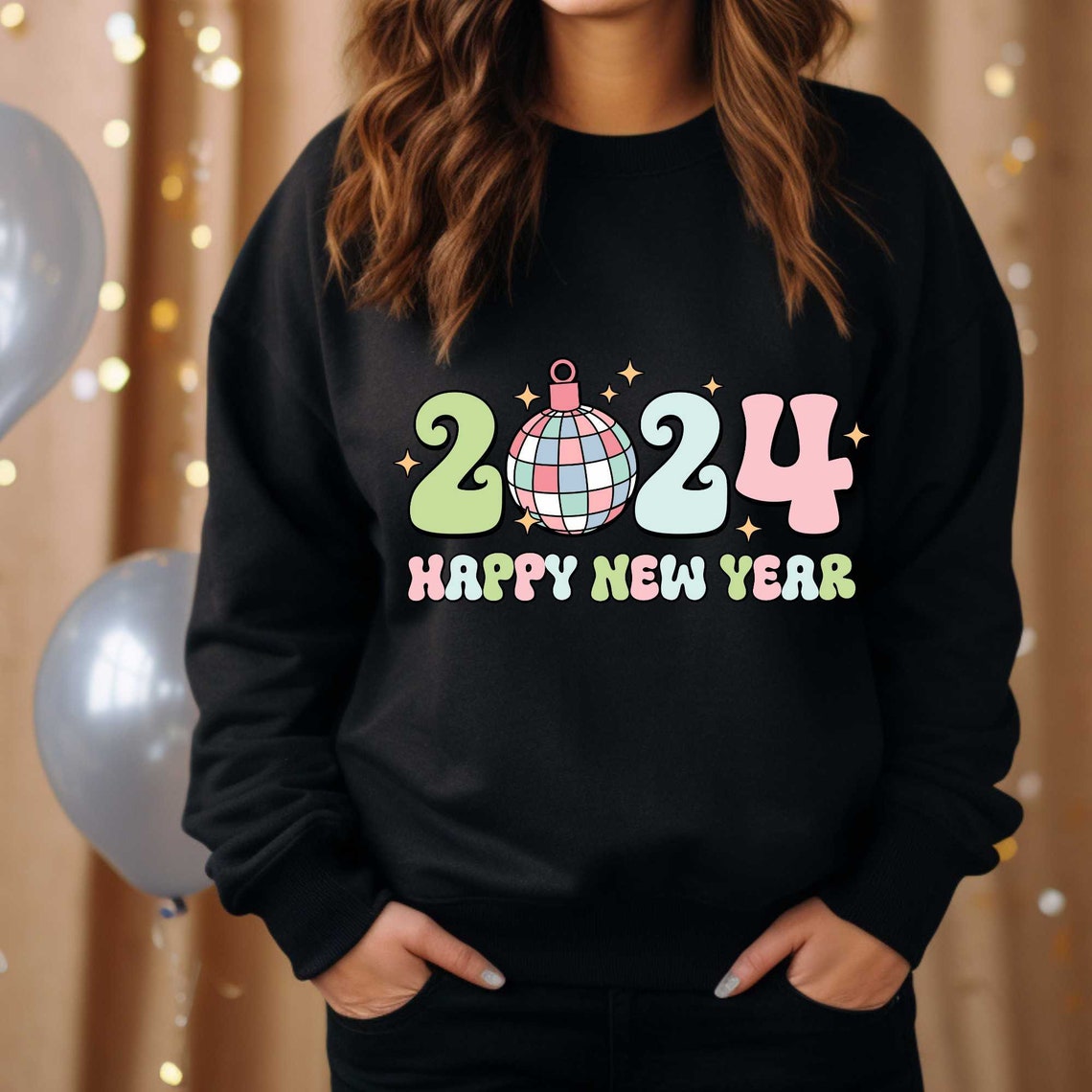 Retro New Years PNG New Year 2024 Png New Year Sublimation - Etsy