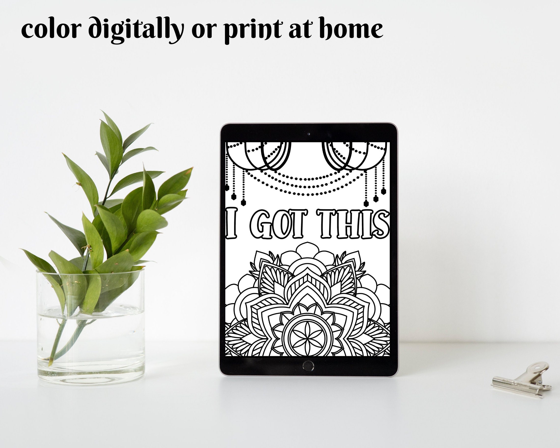 Mental Health Affirmations Coloring Pages/mandala Coloring Pages ...
