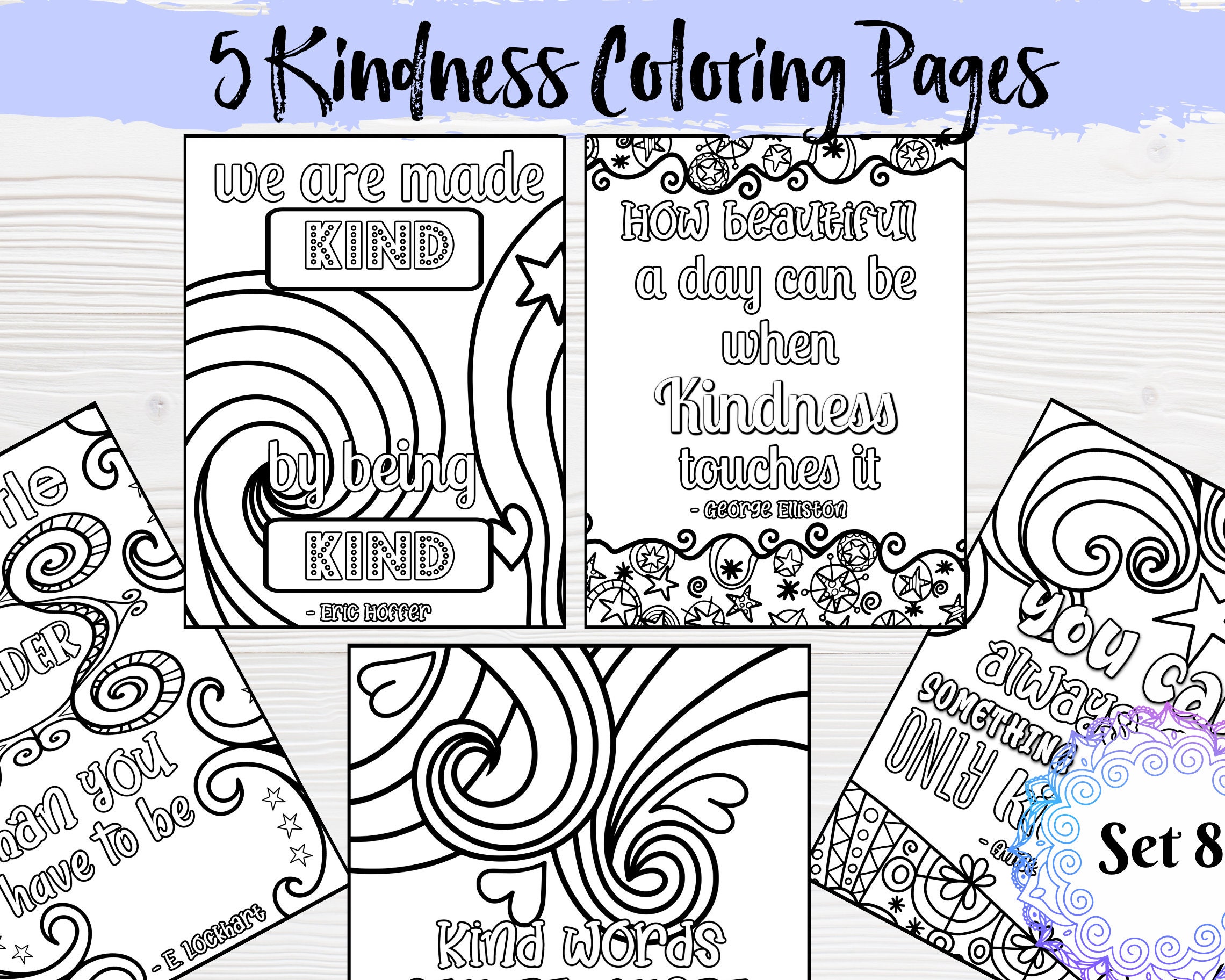 Kindness Coloring Pages/digital/instant Download/teaching Kindness ...