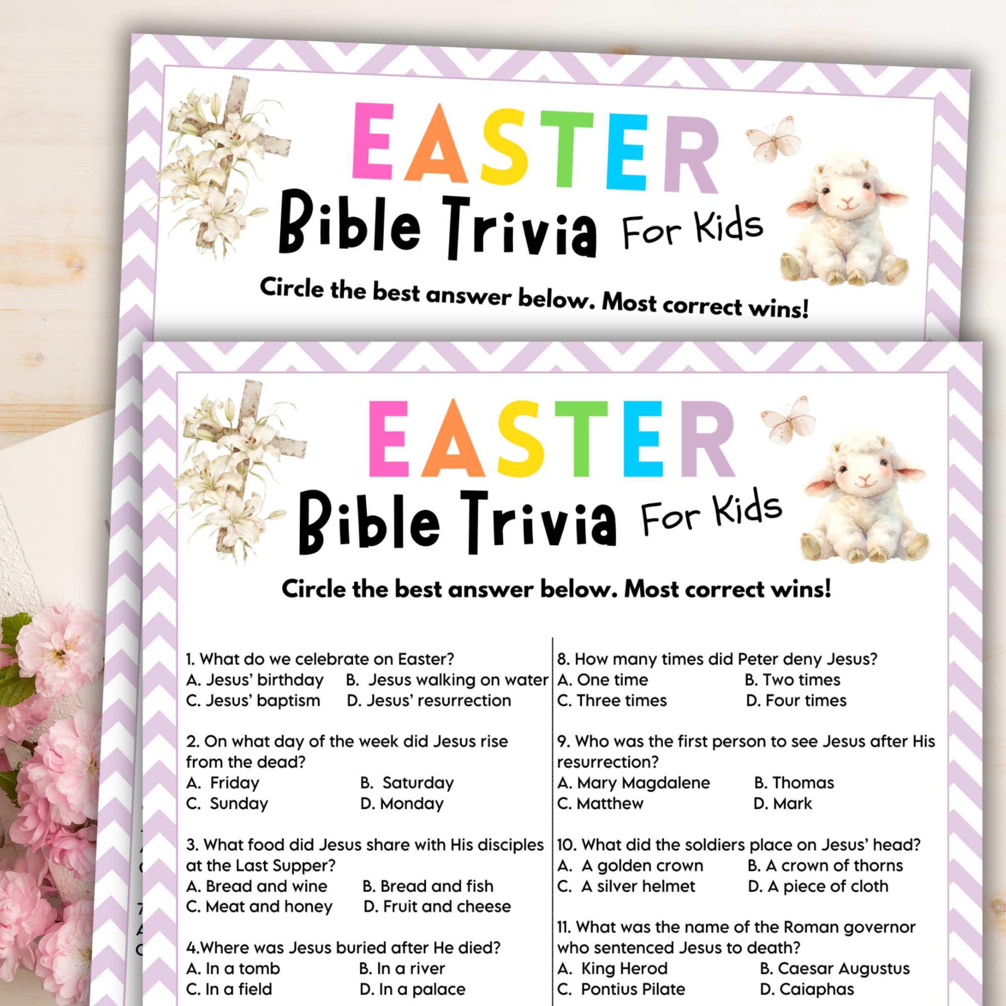 Easter Bible Trivia, Resurrection Trivia, He is Risen Trivia, Religious ...