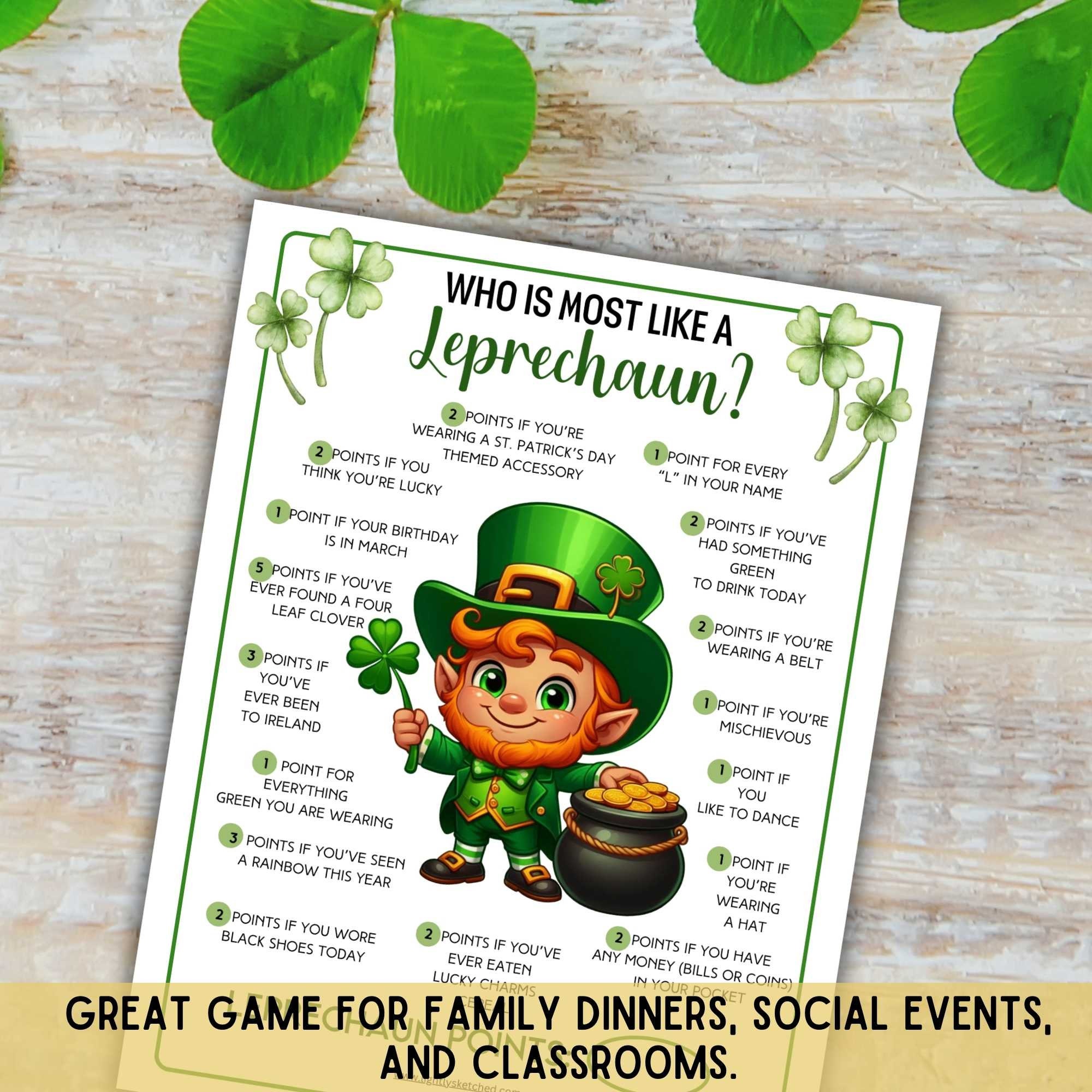 St. Patrick’s Day Games, Who is Most Like a Leprechaun, Fun St. Patrick ...