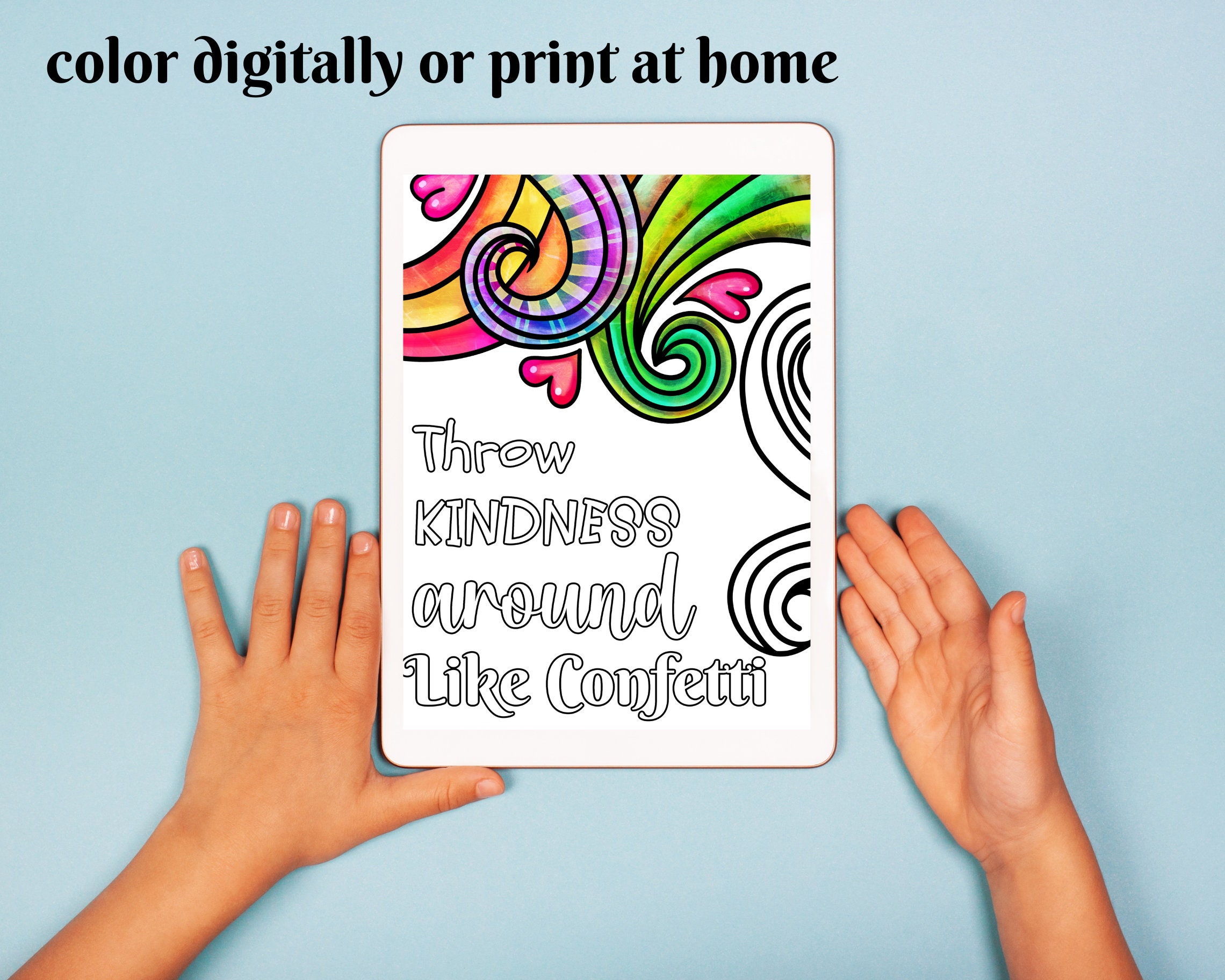 Kindness Quotes/kindness Coloring Pages/digital/instant Download ...