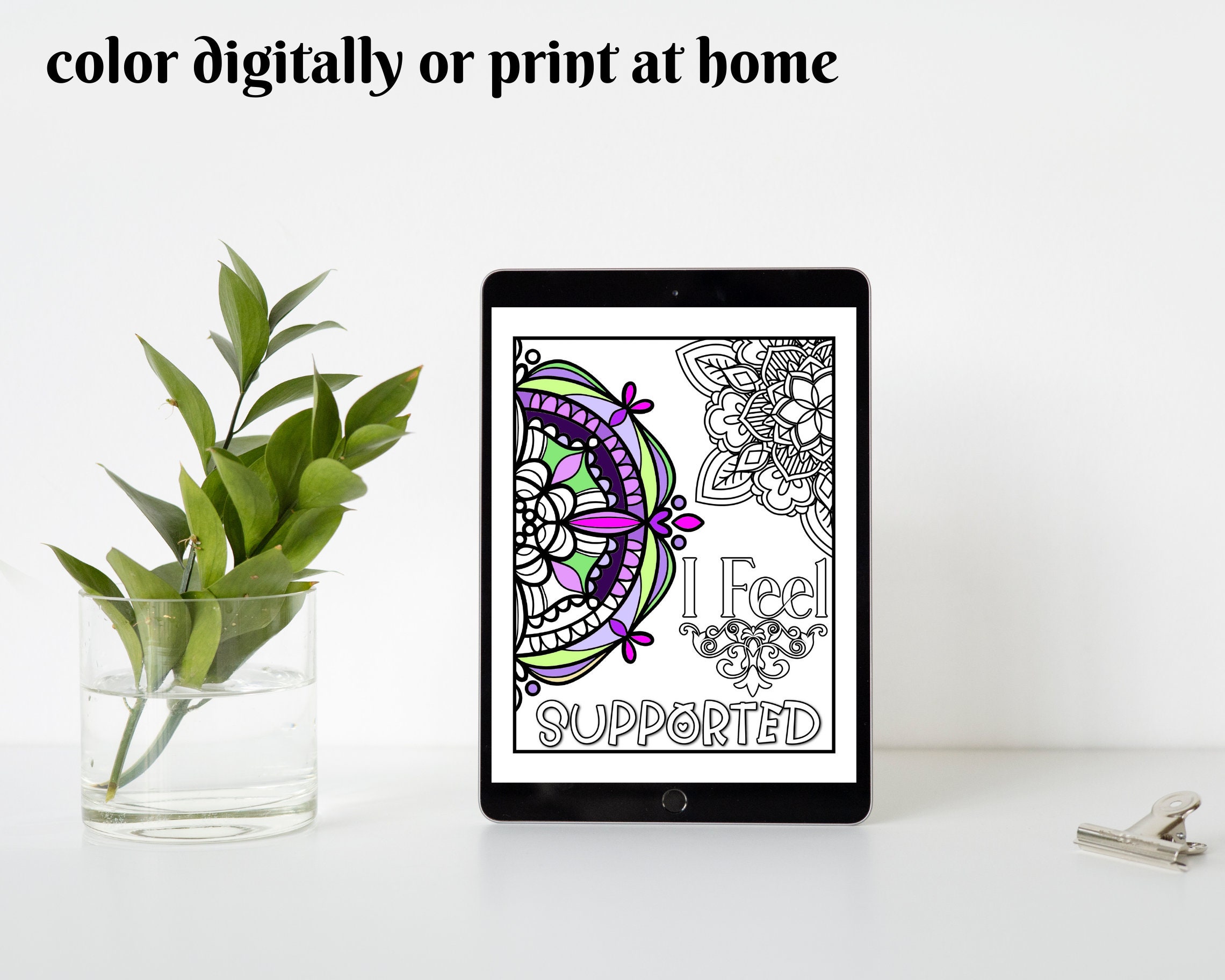 Mental Health Coloring Sheets/mandala Coloring Pages/digital/instant ...