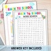 Back to School Word Search, Back to School Games, First Day of School ...