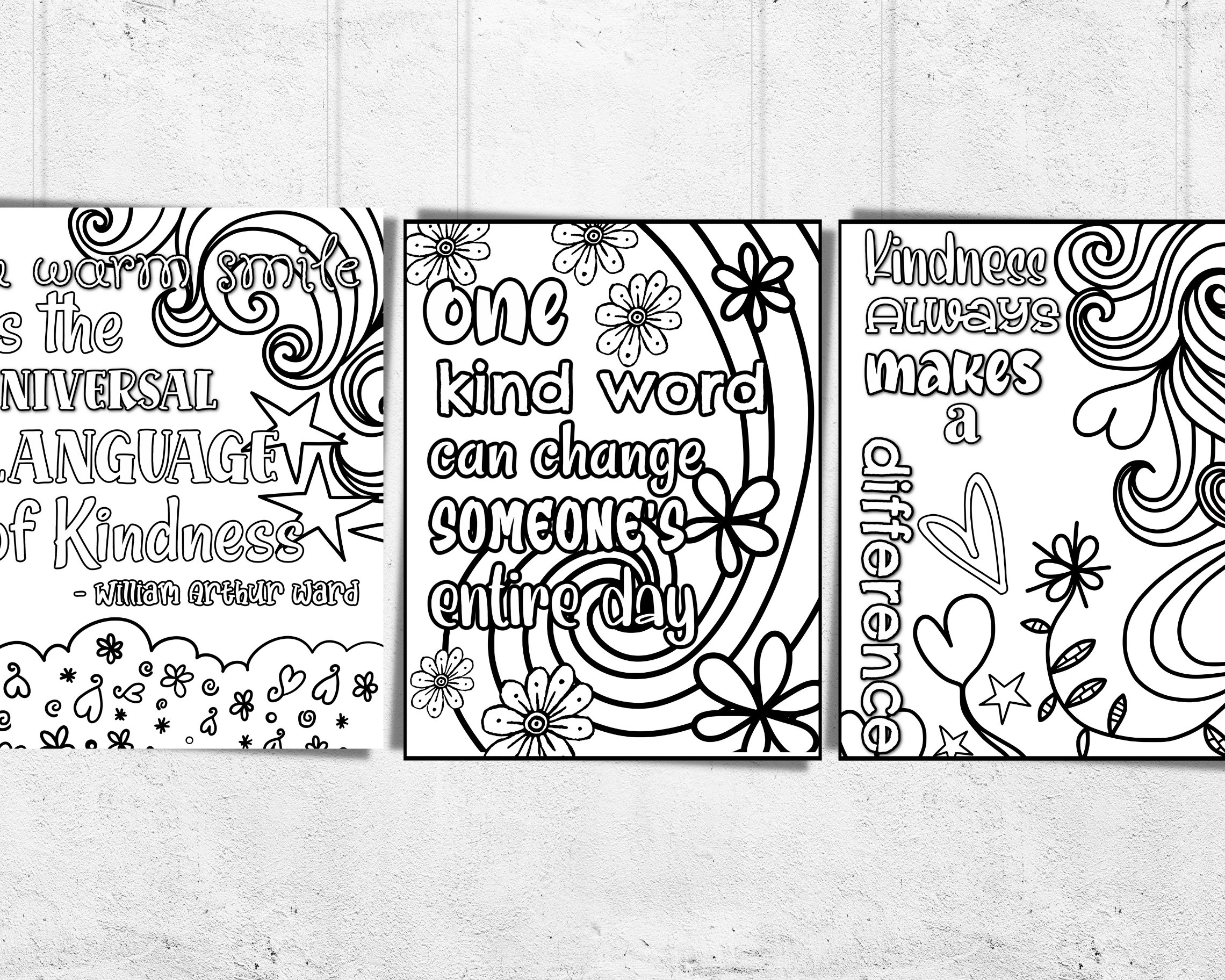 Kindness Coloring Pages for Kids/ Kindness Activity/ Digital/ Instant ...