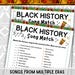 Black History Month Music Trivia, Black History Month Song Match, Fun ...