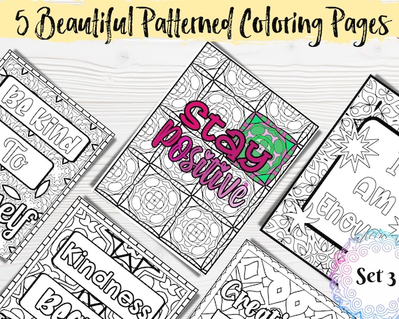 Mental Health Coloring Sheets/growth Mindset Coloring | Etsy