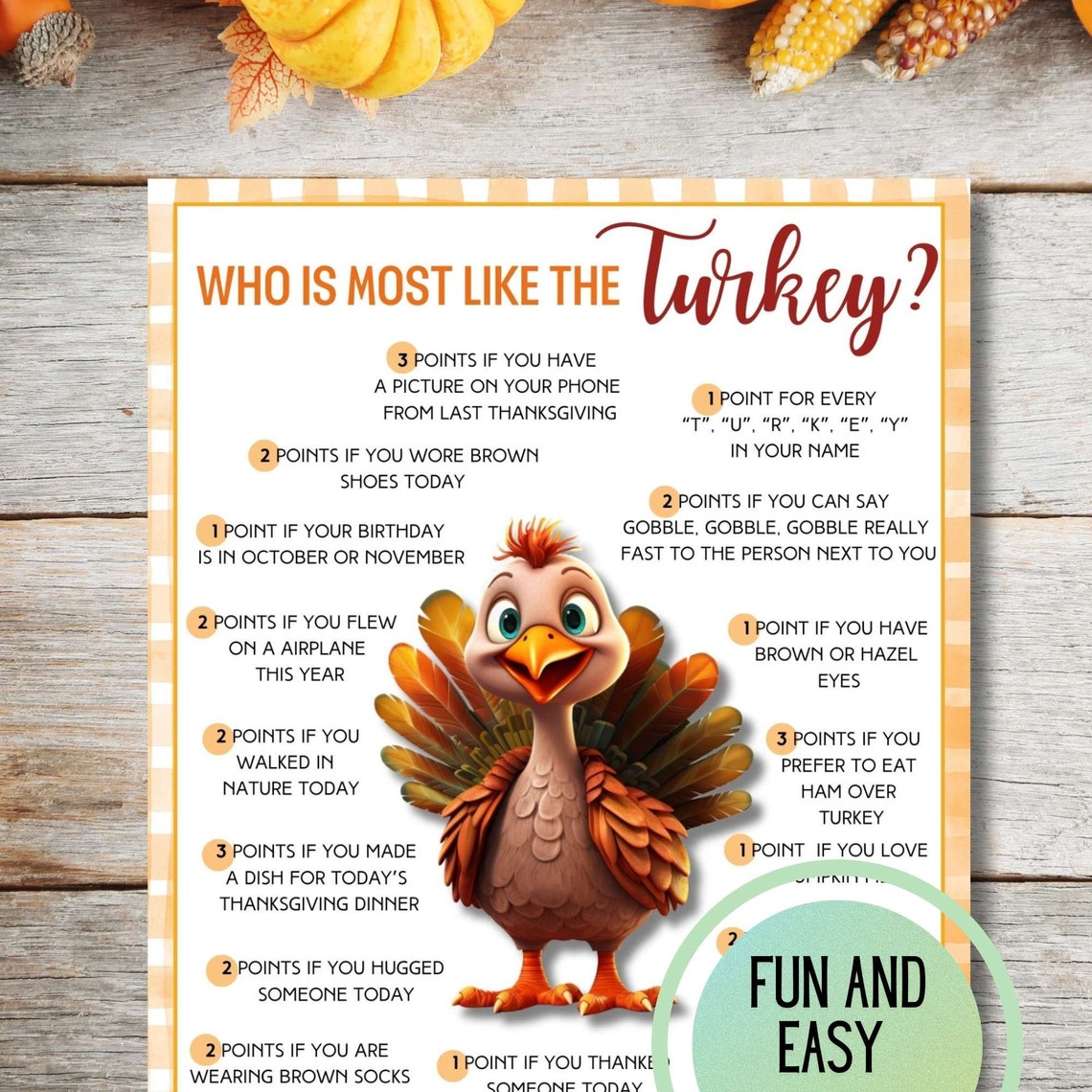 Thanksgiving Games Bundle, Thanksgiving Game Printable, Thanksgiving ...