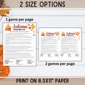 Fall Riddle Me This Game, Printable Autumn Game, Fall Riddles, Fall ...