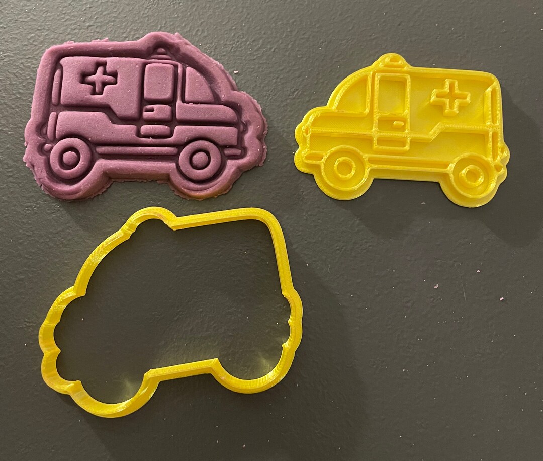 Ambulance Cookie Cutter Kids Birthday Gift OOAK Gift Fondant and Clay ...