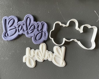 Baby Script Cookie Cutter - Etsy