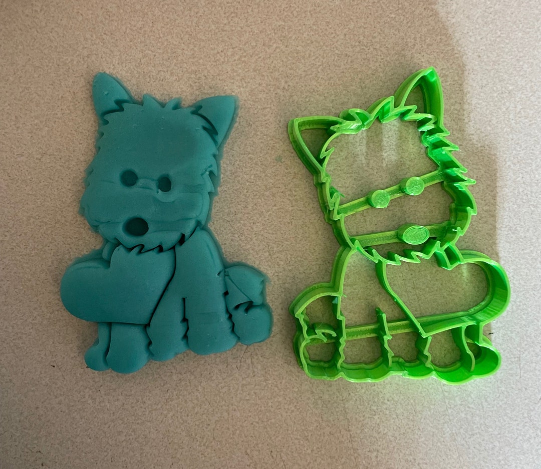 Terrier With Heart Cookie Cutter Dog Cookie Cutter Dog Birthday Gift ...
