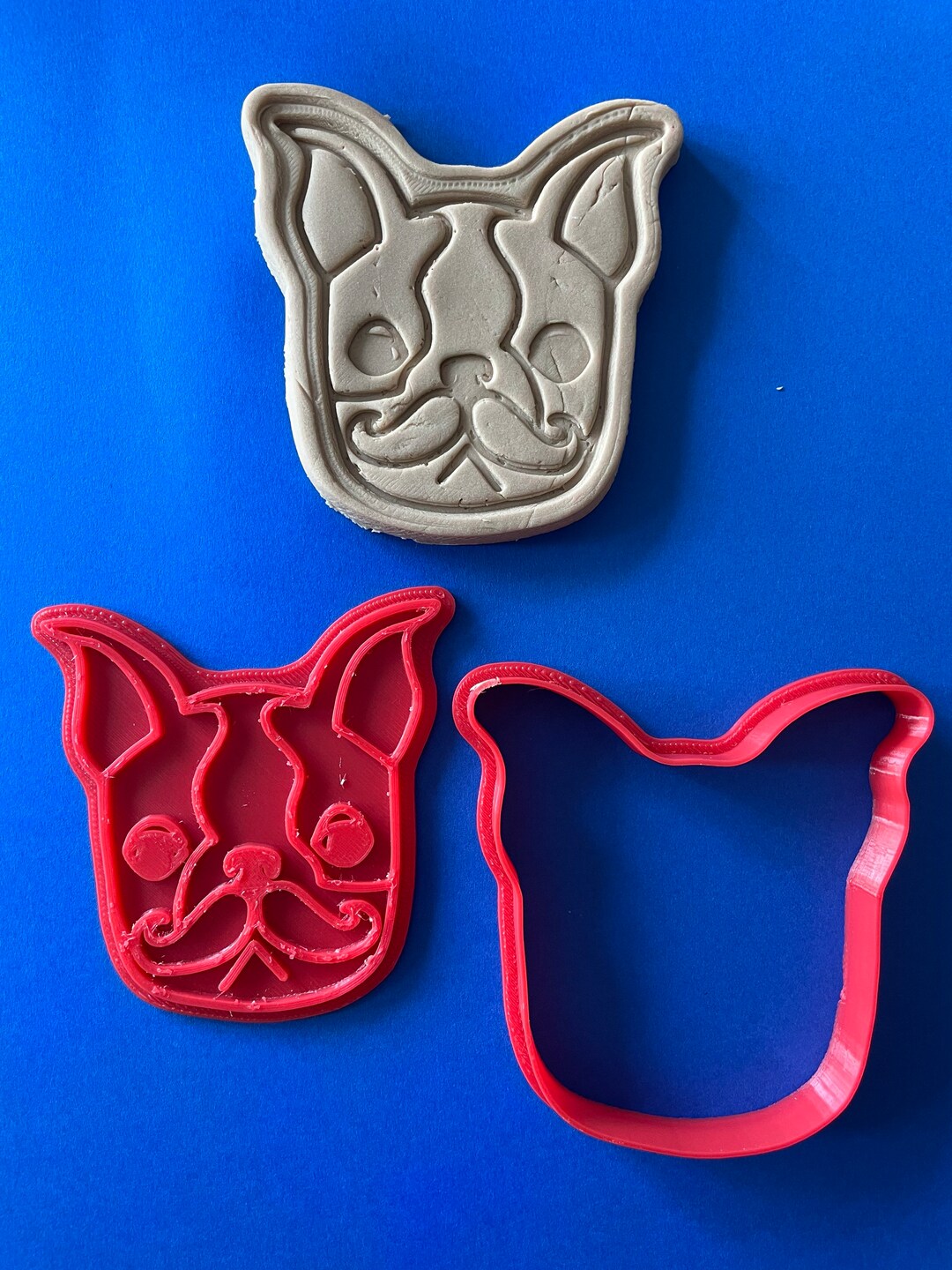Frenchie With Moustache STL Digital File Cookie Cutter Dog Cookie ...