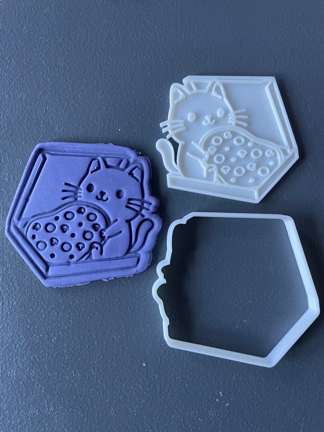 Pizza Box Kitty Cookie Cutter Cat Birthday Gift Cat Owners OOAK Gift ...