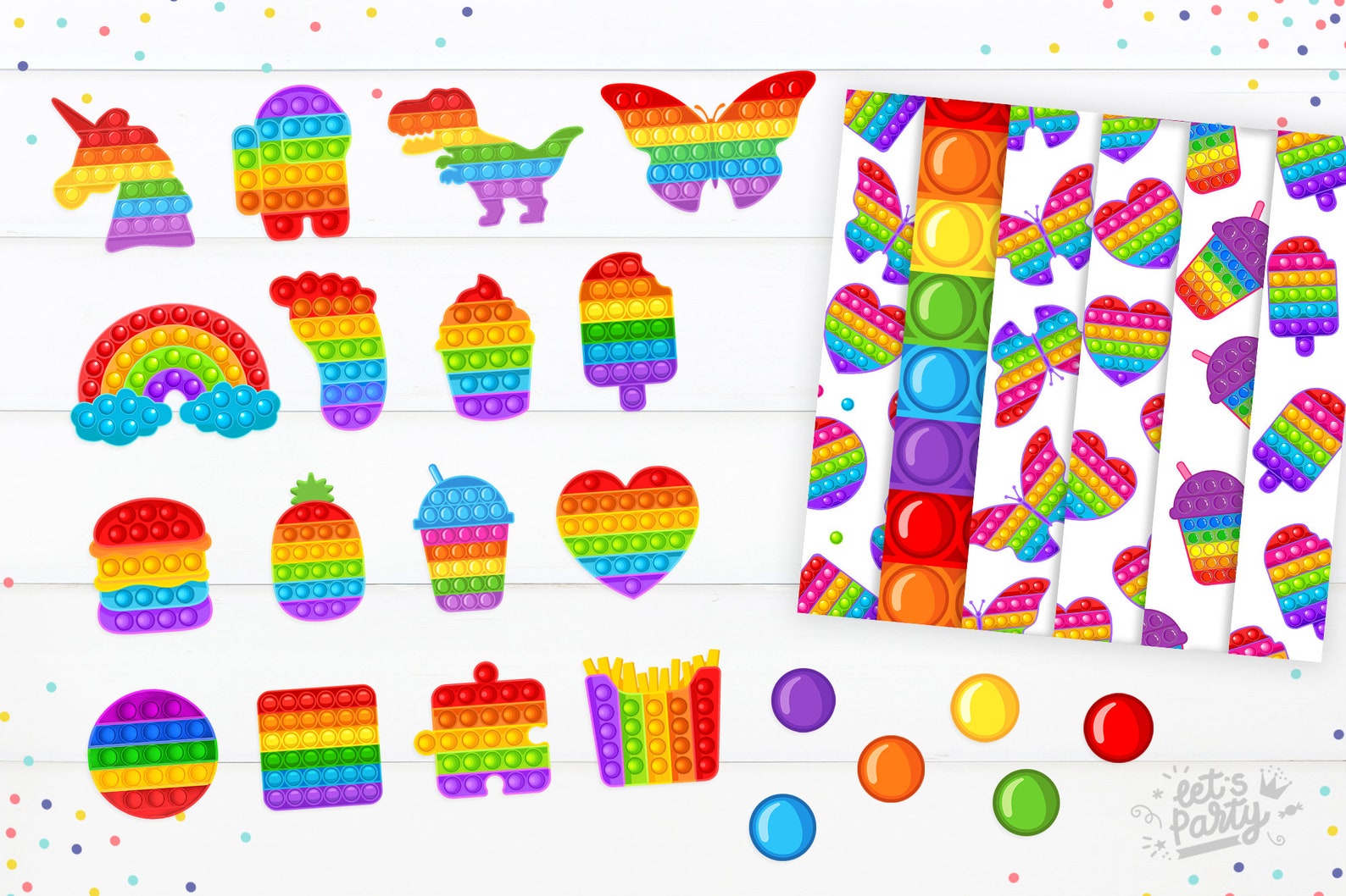 Pop It Digital Clipart,pop It Png,pop It Seamless Digital Paper Png,pop ...