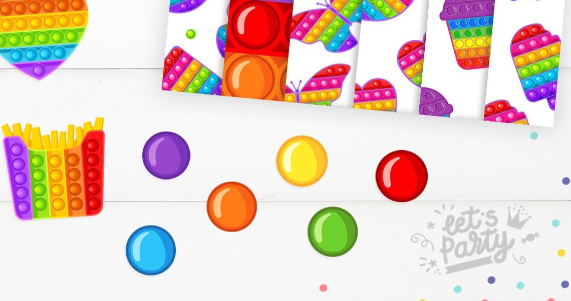 Pop It Digital Clipart,pop It Png,pop It Seamless Digital Paper Png,pop ...