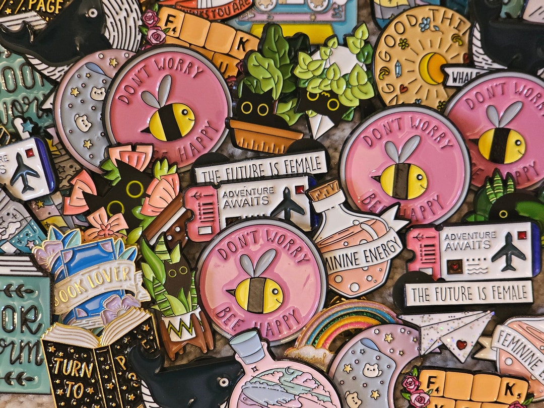 SALE Random Lot Mystery Pack of 3 Enamel Pins - Etsy