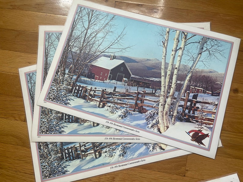 1976 Bicentennial Commemorative Laminated Place Mats - Etsy
