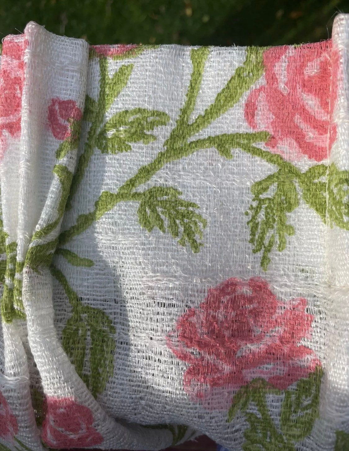 Vintage Ann and Hope Woven Pinch Pleat Curtains Drapes Two Panels Pink ...