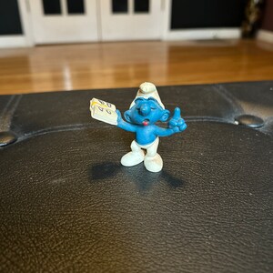 Vintage 1980s Reading Smurf Peyo Schleich Hong Kong Smurf PVC Figure ...
