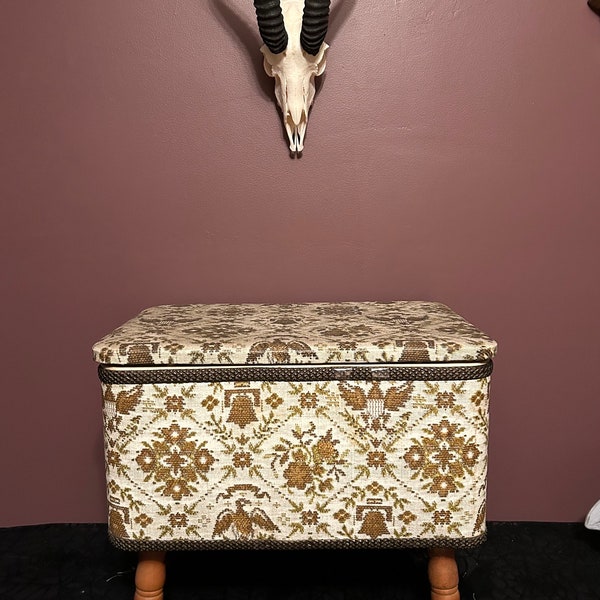 Mid Century Storage Ottoman - Etsy