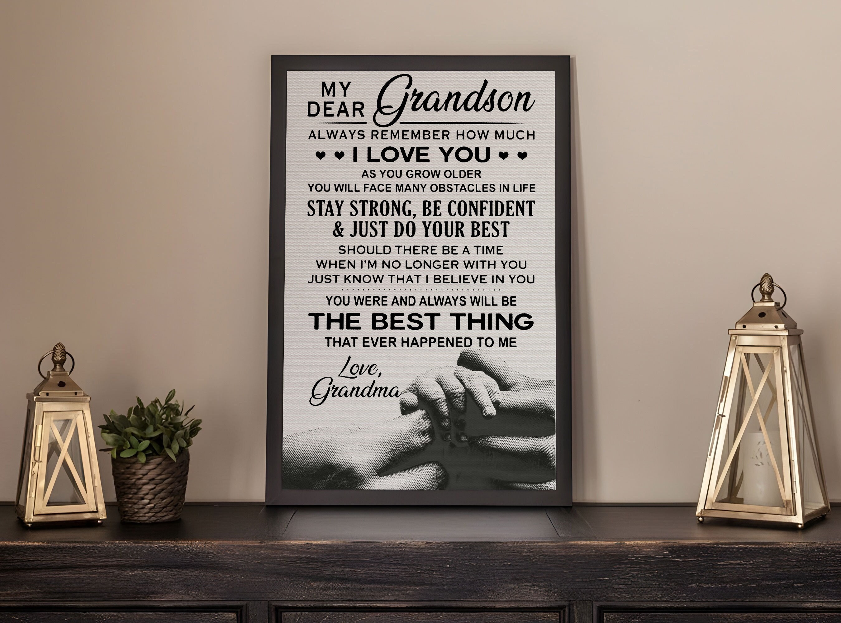 Custom My Dear Grandson Poster Gift for Grandson Grandma to - Etsy Canada
