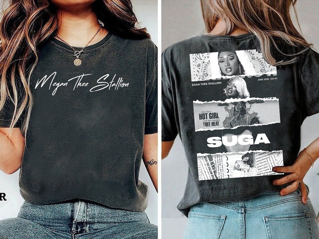 Megan Thee Stallion World Tour 2 Sides Shirt, Funny Megan Trendy Shirt ...