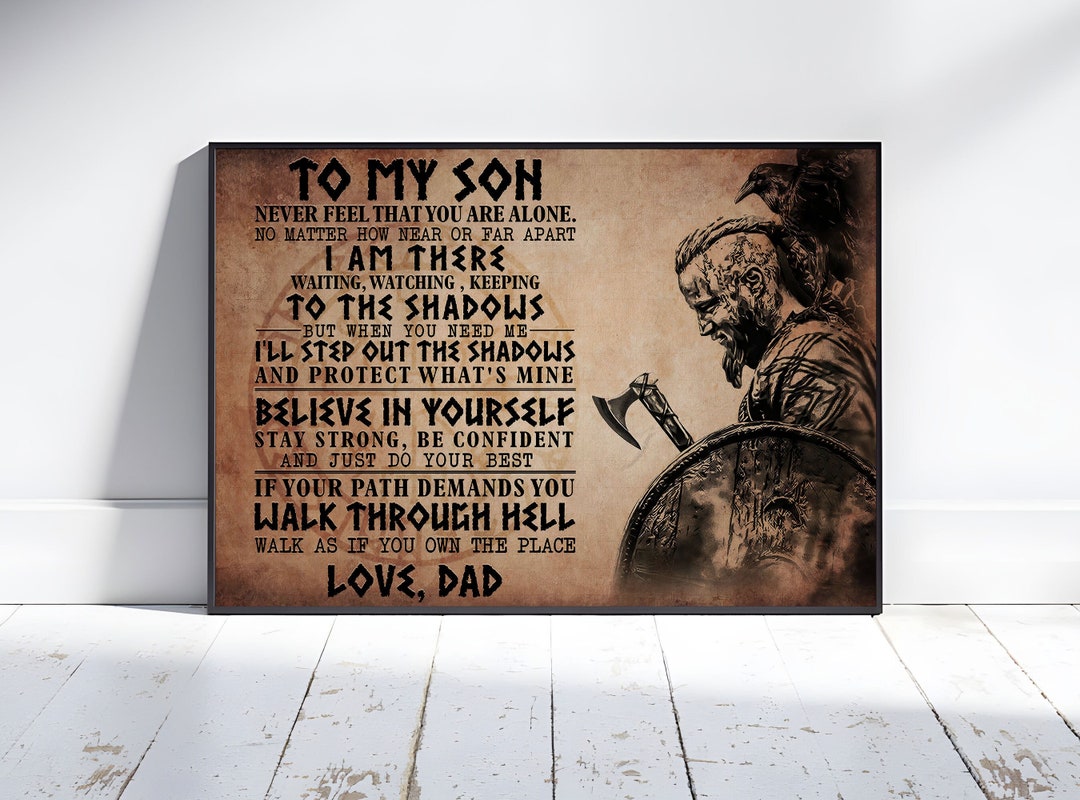 Custom to My Son Poster Spartan Warrior Poster Never Feel - Etsy