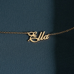Minimalist Cursive Name Necklace,custom Gold Necklace,mother's Day ...
