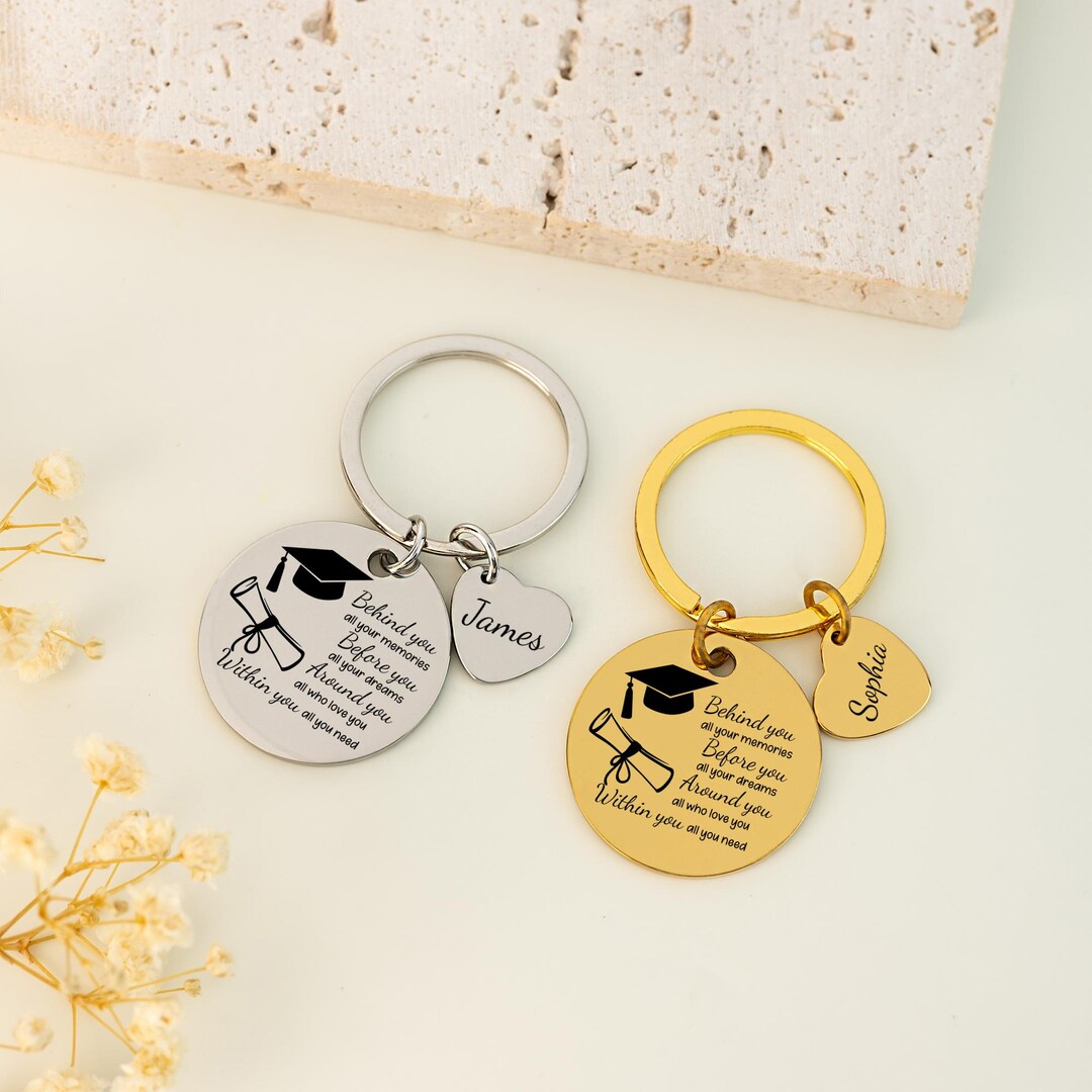 Personalized Graduation Keychain, Graduation Gift for Her, Gift for Him ...
