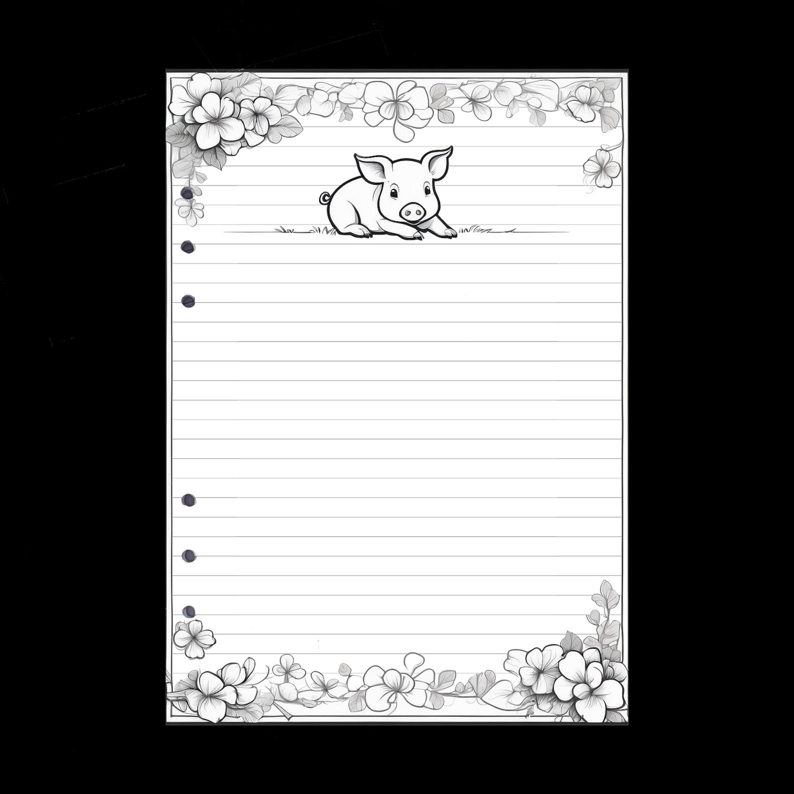 DIN A5 Ring Binder Inserts Motif: Pig 1 6-hole Punch - Etsy