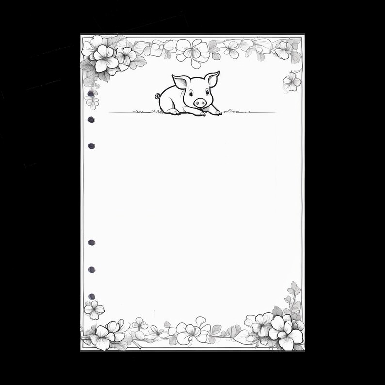 DIN A5 Ring Binder Inserts Motif: Pig 1 6-hole Punch - Etsy