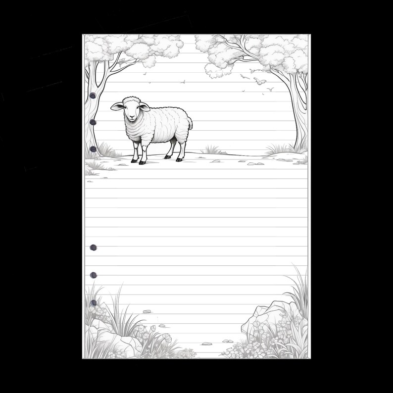 DIN A5 Ring Binder Inserts Motif: Sheep 3 6-hole Punch - Etsy