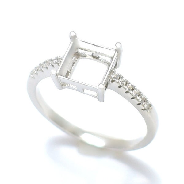 Square Stone Ring - Etsy