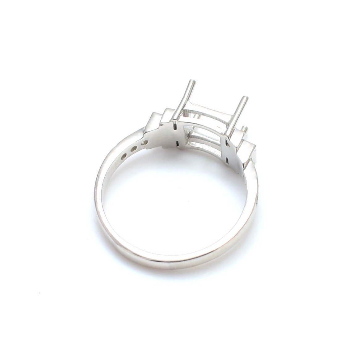 925 Sterling Silver Square Ring Setting Square 7 8 9 Mm - Etsy