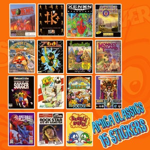 Amiga Classics Retro Gaming Box Art Sticker Pack - Etsy