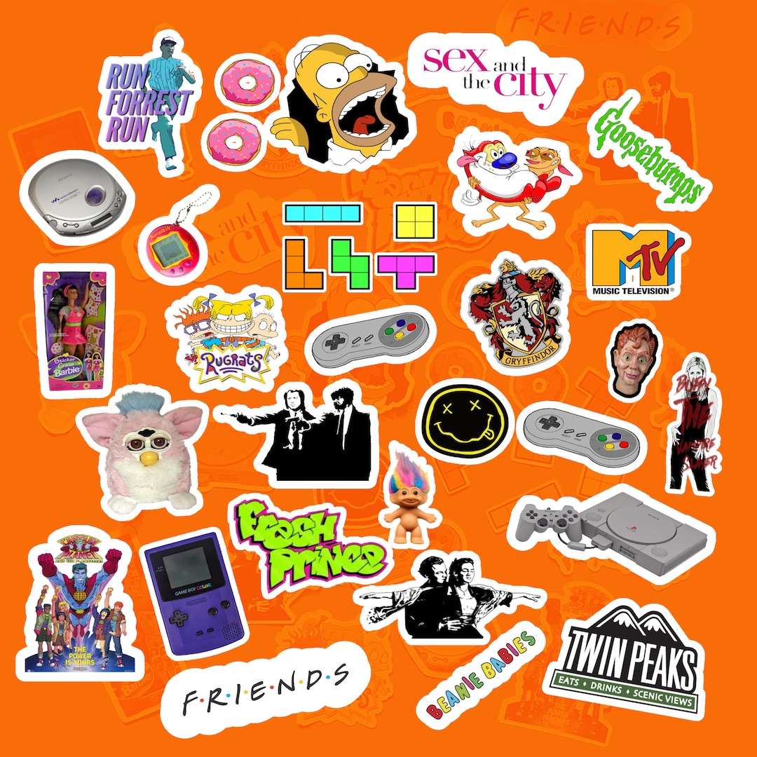 90s Nostalgia Mega Sticker Pack - Etsy