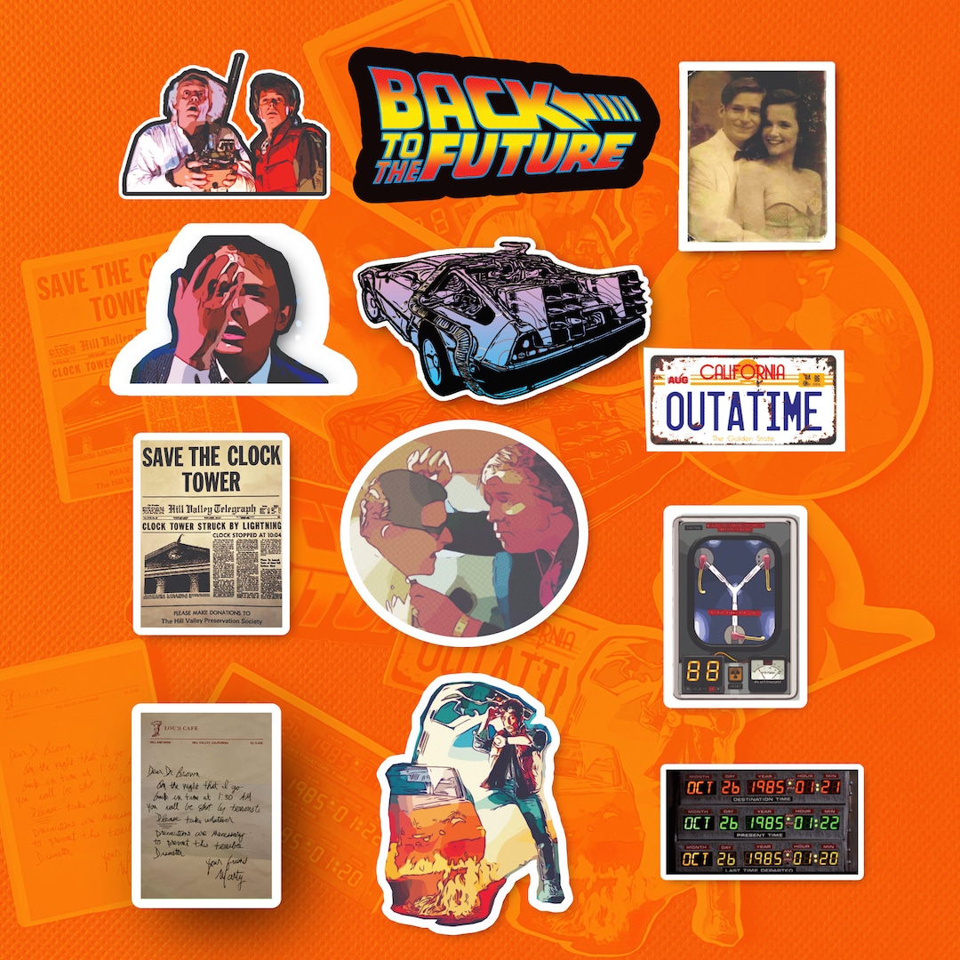 Back to the Future Sticker Set - Etsy