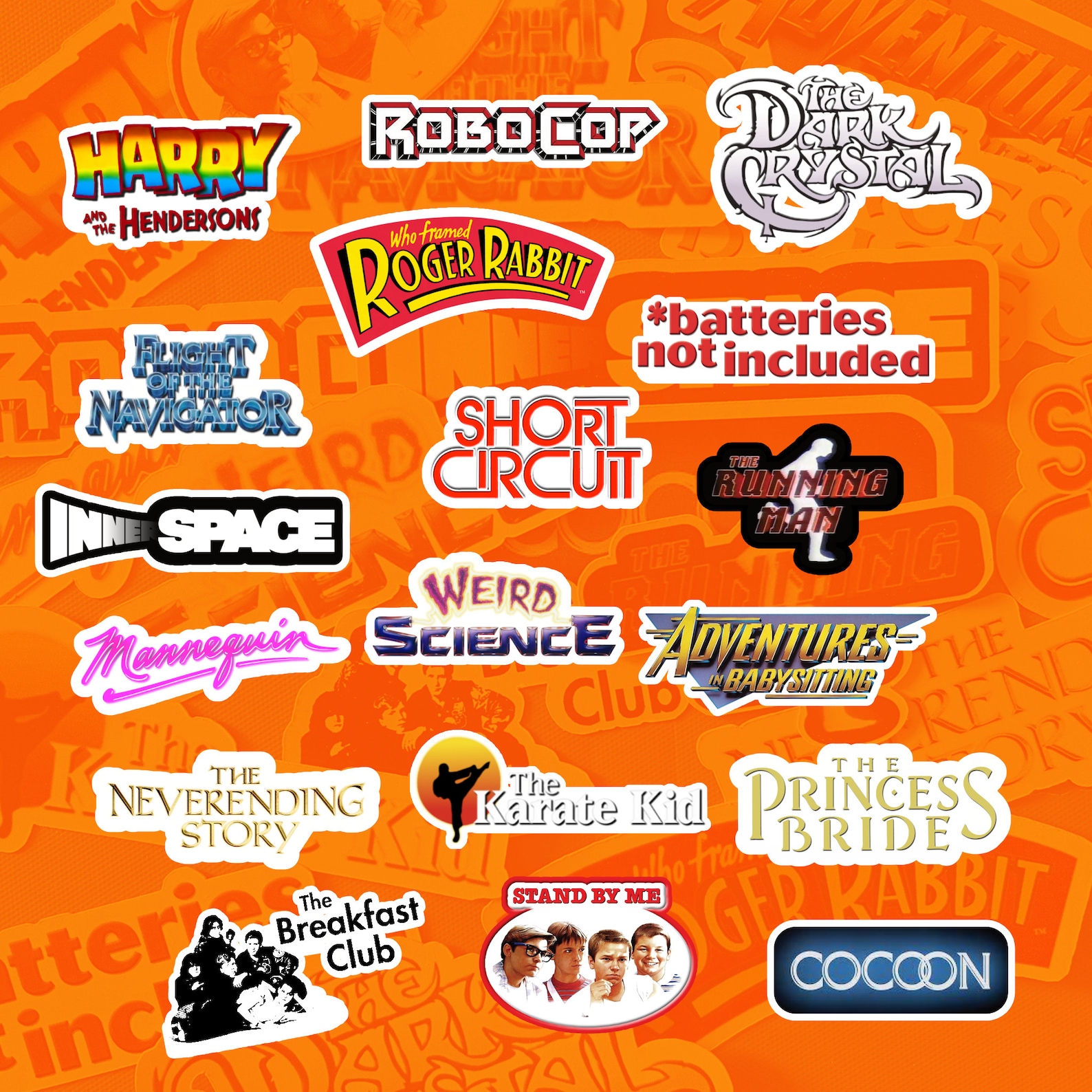 80s Movies Sticker Pack 2 - Etsy UK