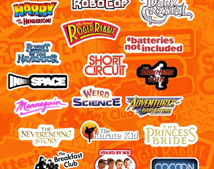 80s Movies Sticker Pack 2 - Etsy