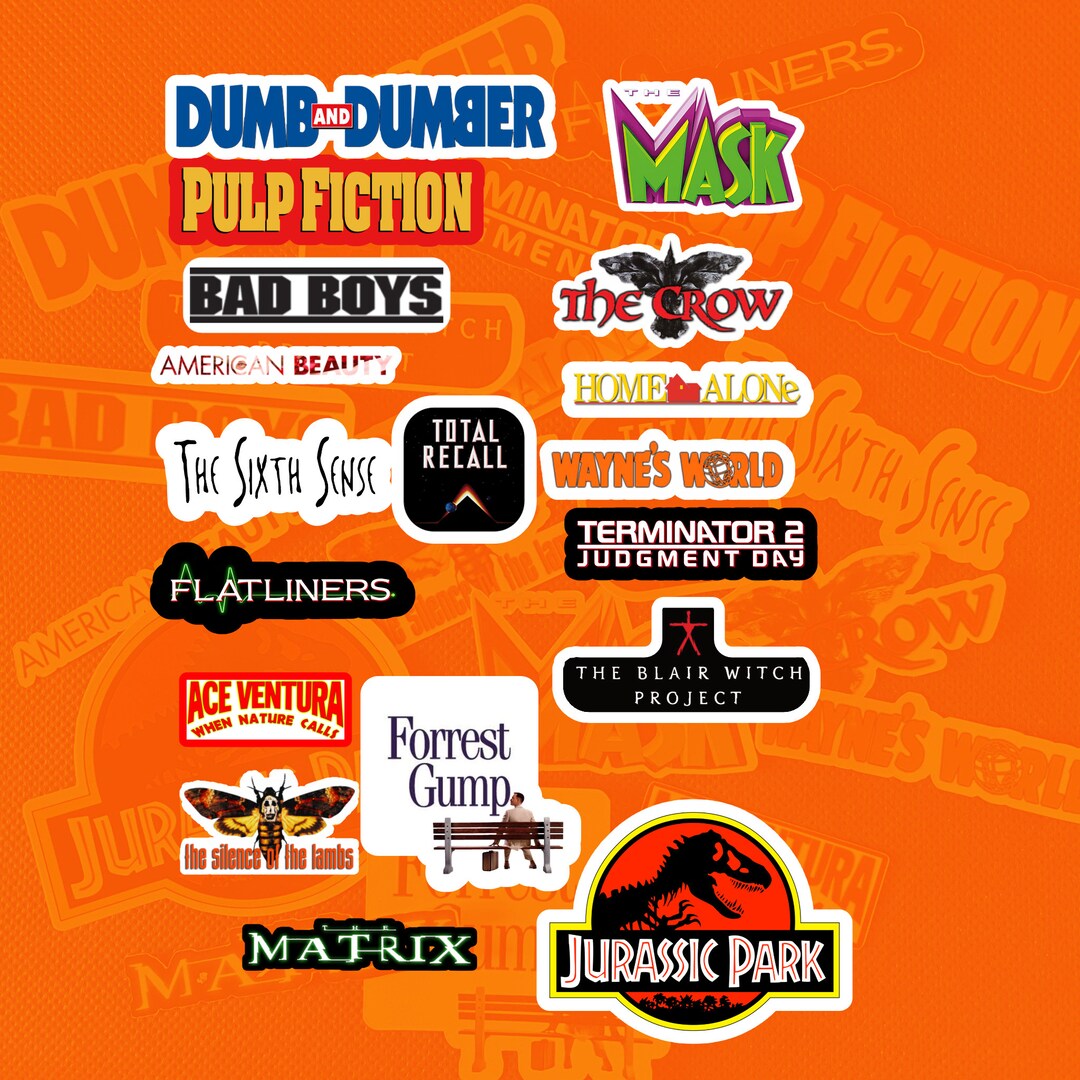 90s Movies Sticker Pack - Etsy